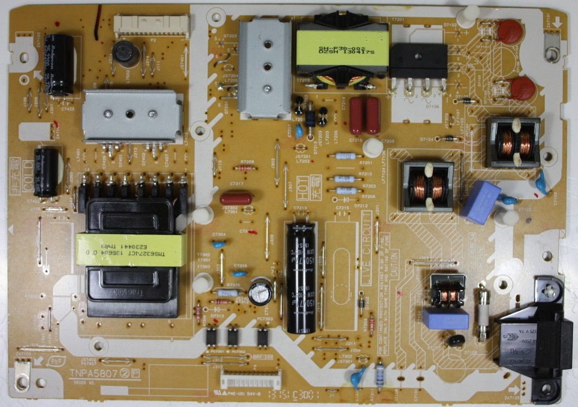 PANASONIC TNPA5807 POWER SUPPLY BOARD FOR TH-50LRU60 AND OTHER MODELS ...