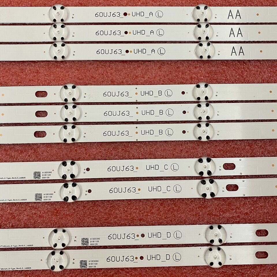 TIRA DE LED LG 60UJ6050-UA 60UJ6300-UA 60UJ63 UHD A B C D Full Set LED ...