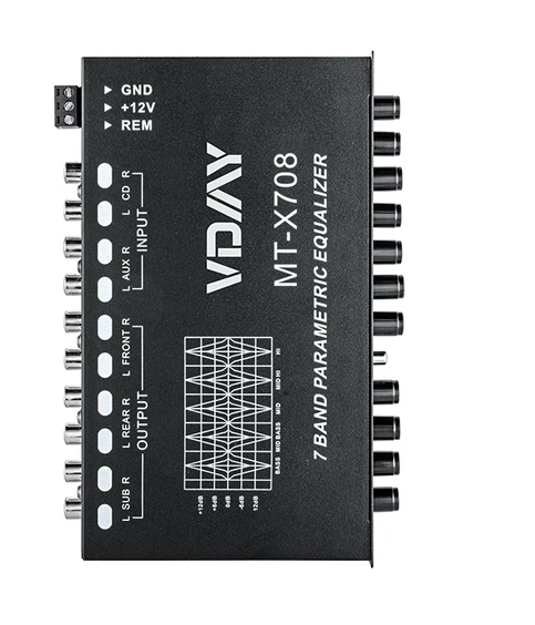 EQ7 VD/AY MT-X708 Ecualizador 7 Bandas gráfico Ecualizador de Audio ...